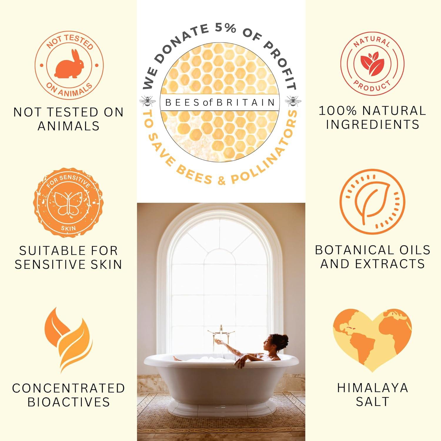 Bees of Britain Bathing Salt - 100% Natural Himalayan Salt with ...
