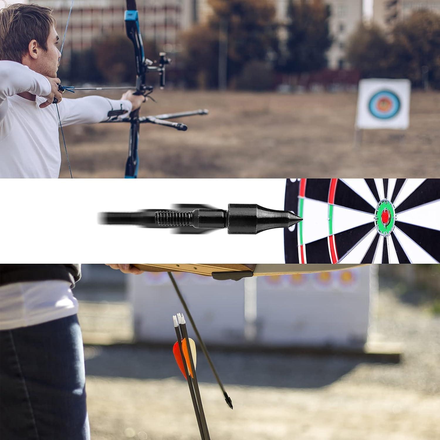 Black Screw-in Archery Bullet Points - 100 Grain, 24 Pieces - Field ...
