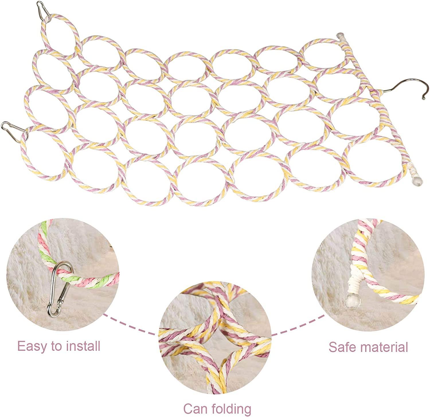 Parrot Swing Hanging Toy Rope Climbing Net for Parrot - 2 Pack (STYLE-1 ...