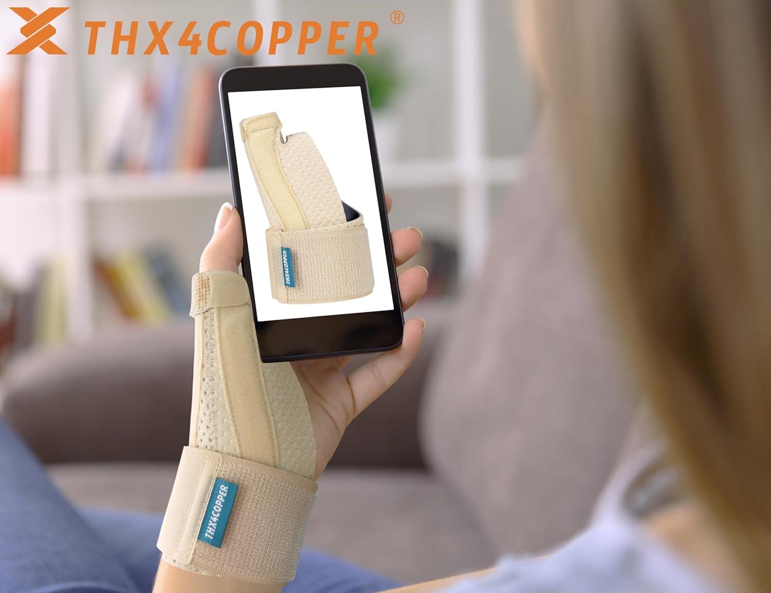Thx4COPPER Thumb Brace & Wrist Stabilizer - L-XL Beige | Support for ...