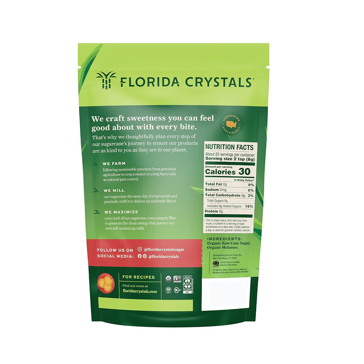 Florida Crystals Organic Light Brown Raw Cane Sugar - 3 LB E-commerce ...