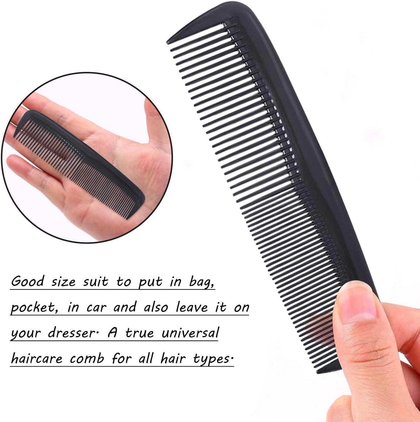 12 PCS Colorful Plastic Hair Combs Set - Fine Dressing Styling Combs ...
