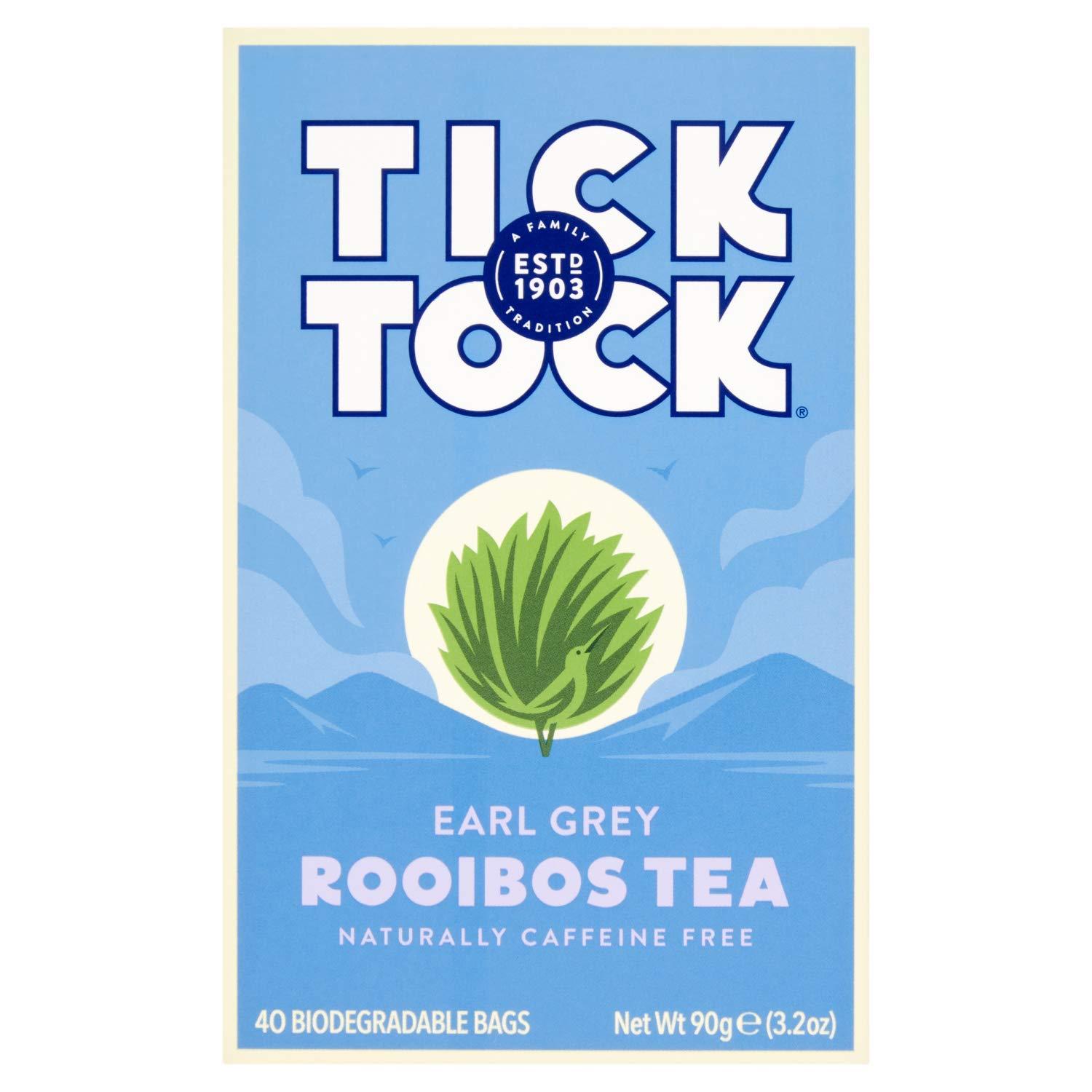 TICK TOCK TEAS Earl Grey Rooibos Tea Bags - 40 Count | Buy Now with ...