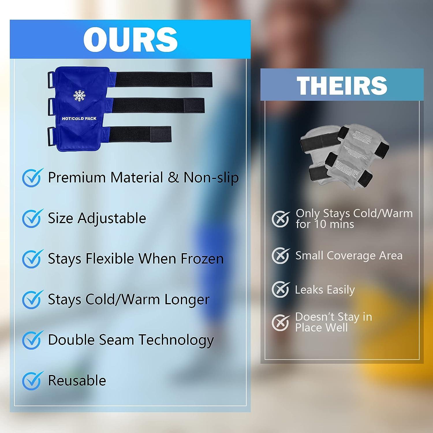 Shin Splint Ice Pack for Leg Pain Relief - Hot/Cold Therapy Wrap for ...