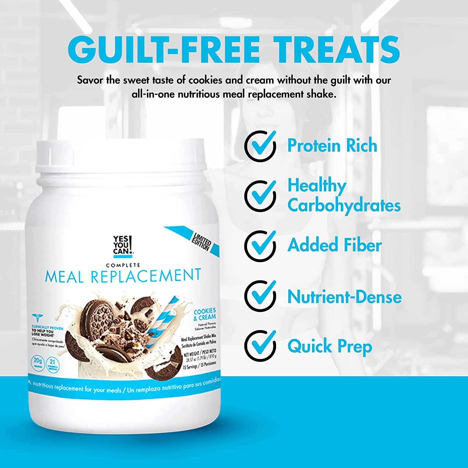 Yes You Can Cookies and Cream Meal Replacement Shake - 15 Servings ...