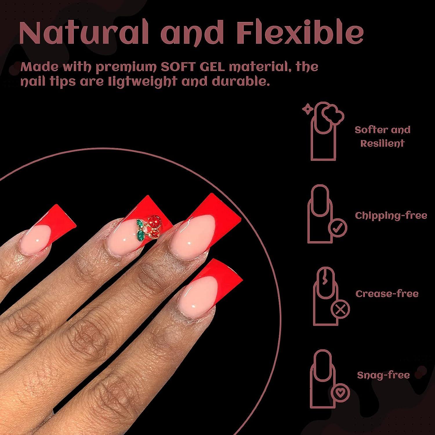 Flared Acrylic Nails