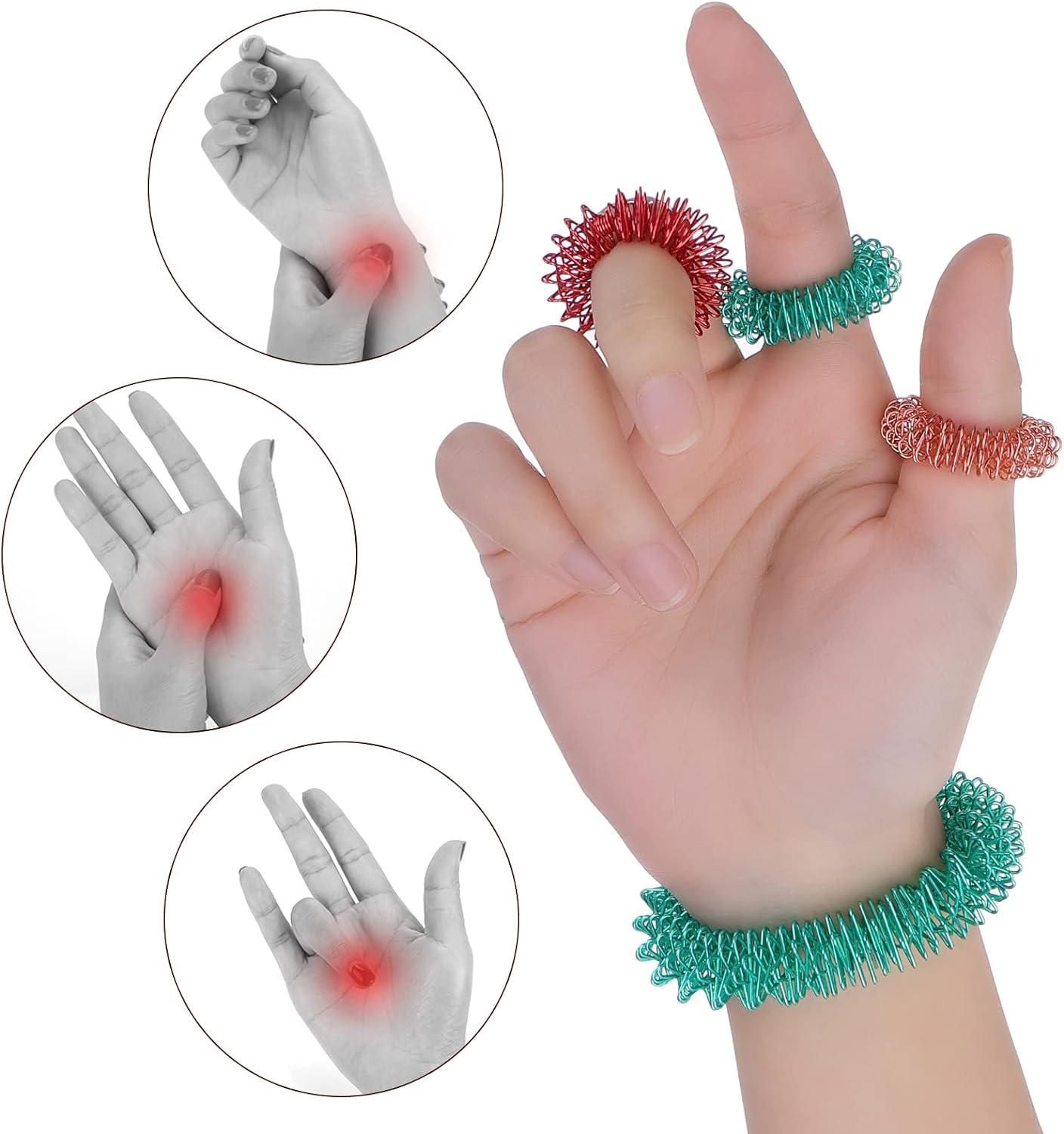 Disorder 10-Piece Acupressure Ring Set | Anti-Stress Finger & Wrist ...
