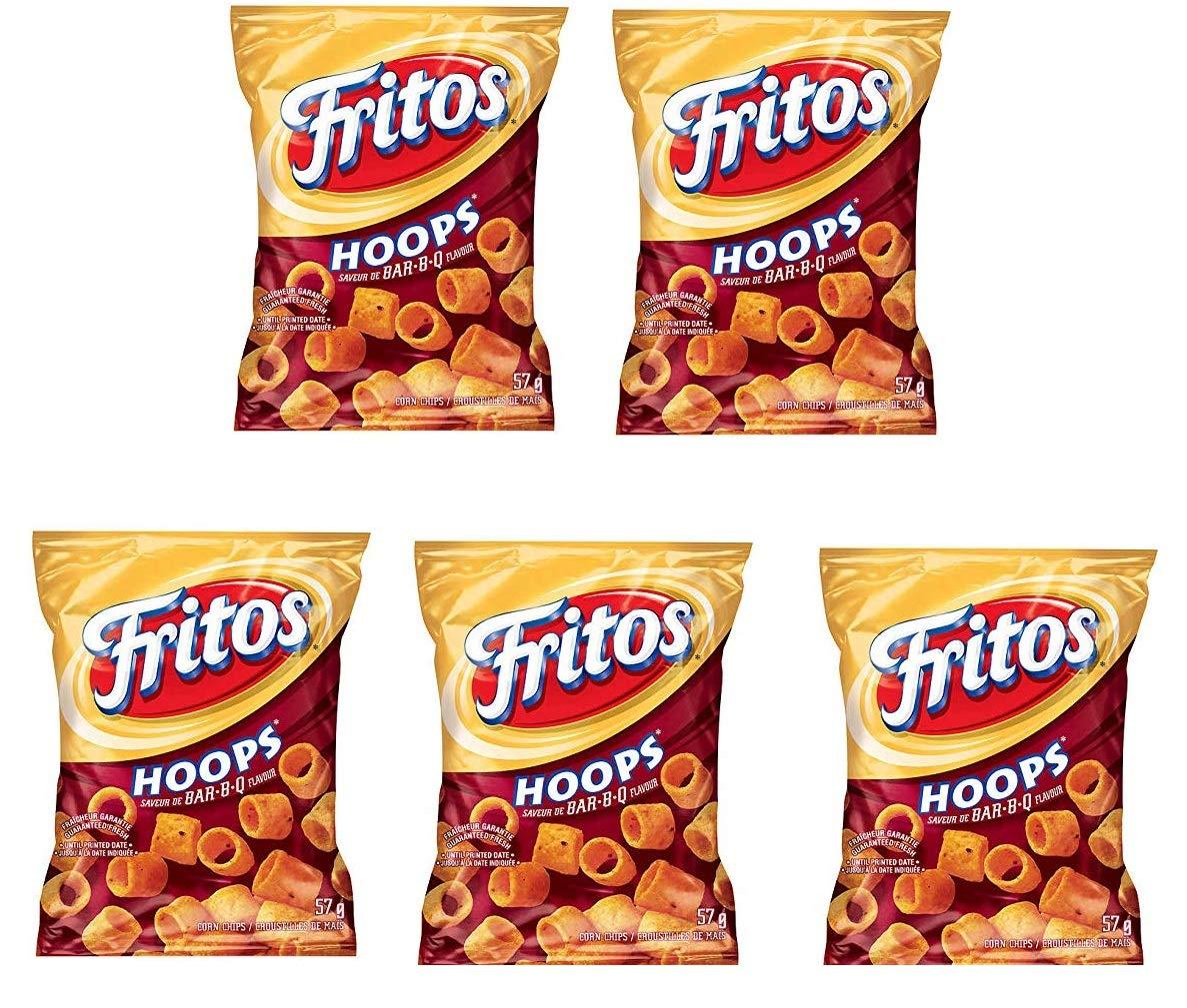 Fritos Hoops Bar-B-Q Corn Chips 57g/2oz - 5 Pack | Imported from Canada ...