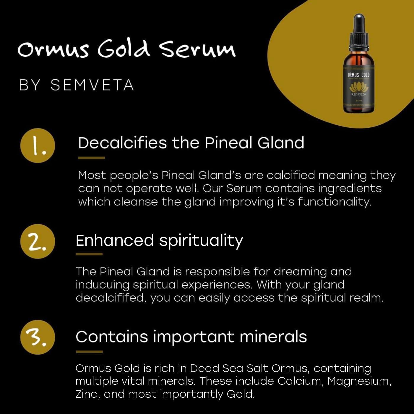 Semveta Monatomic ORMUS Gold Liquid 100ml - Colloidal Gold Health Spiritual Supplement | Buy Now ...