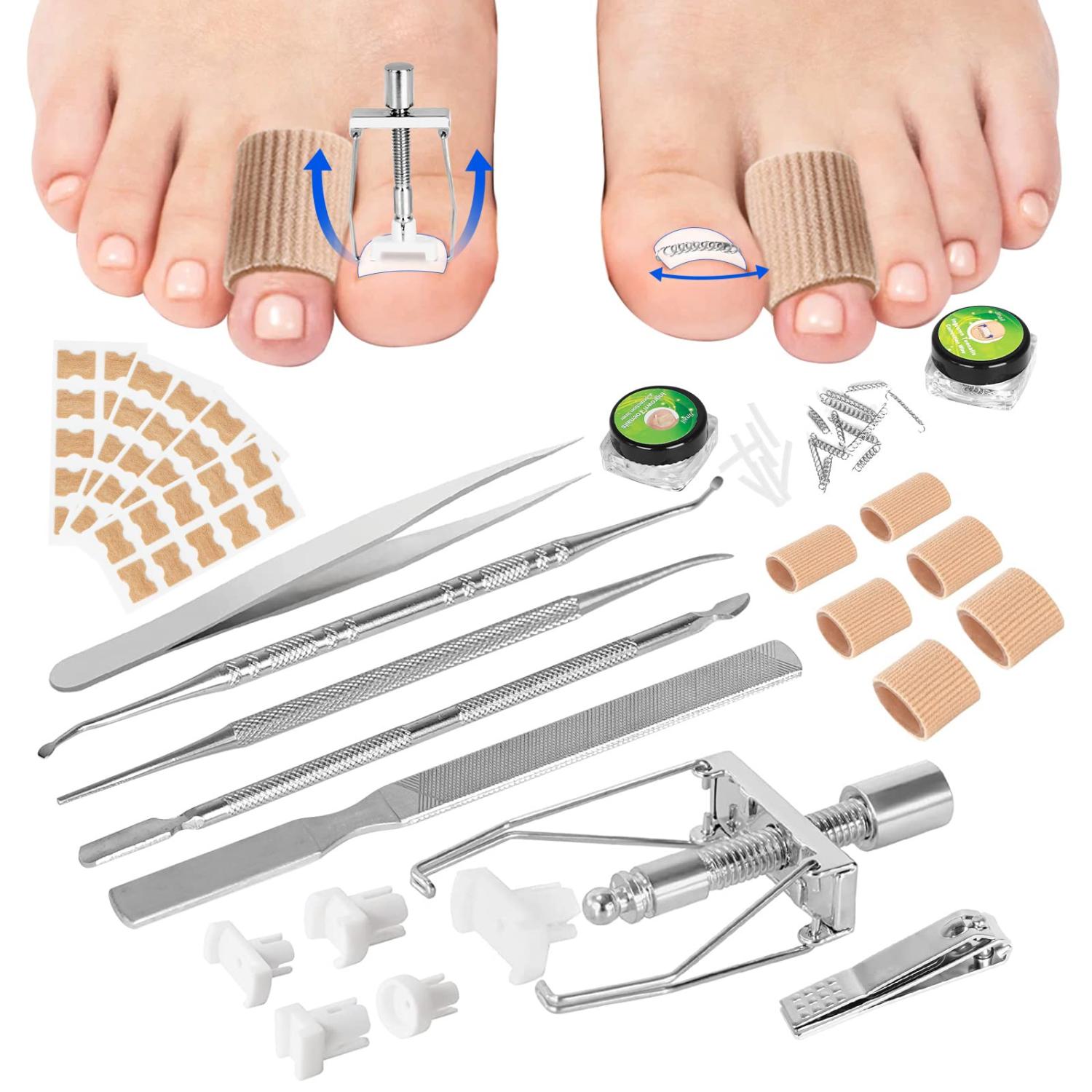 Professional Ingrown Toenail Removal Kit - 92 PCS Treatment Tool for ...