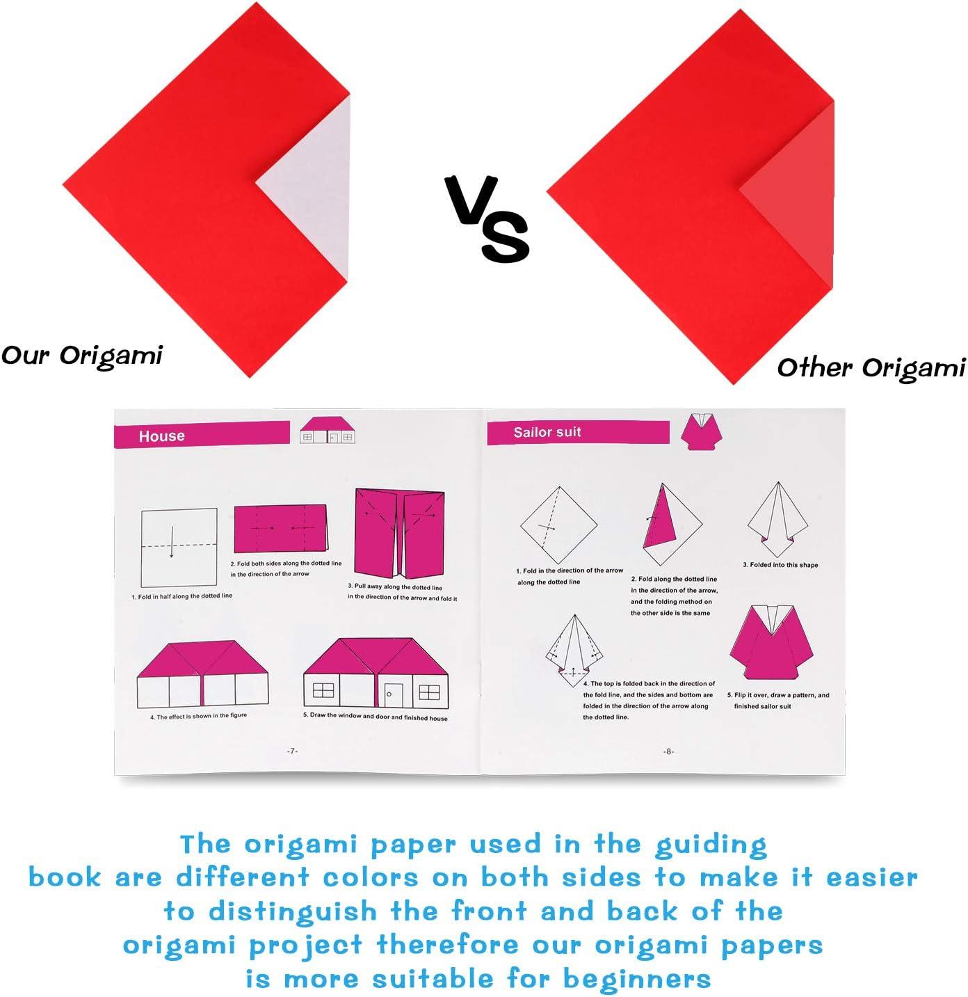 Origami Kit for Kids - 120 Sheets of 6x6 Inch Square Easy Folding Paper ...