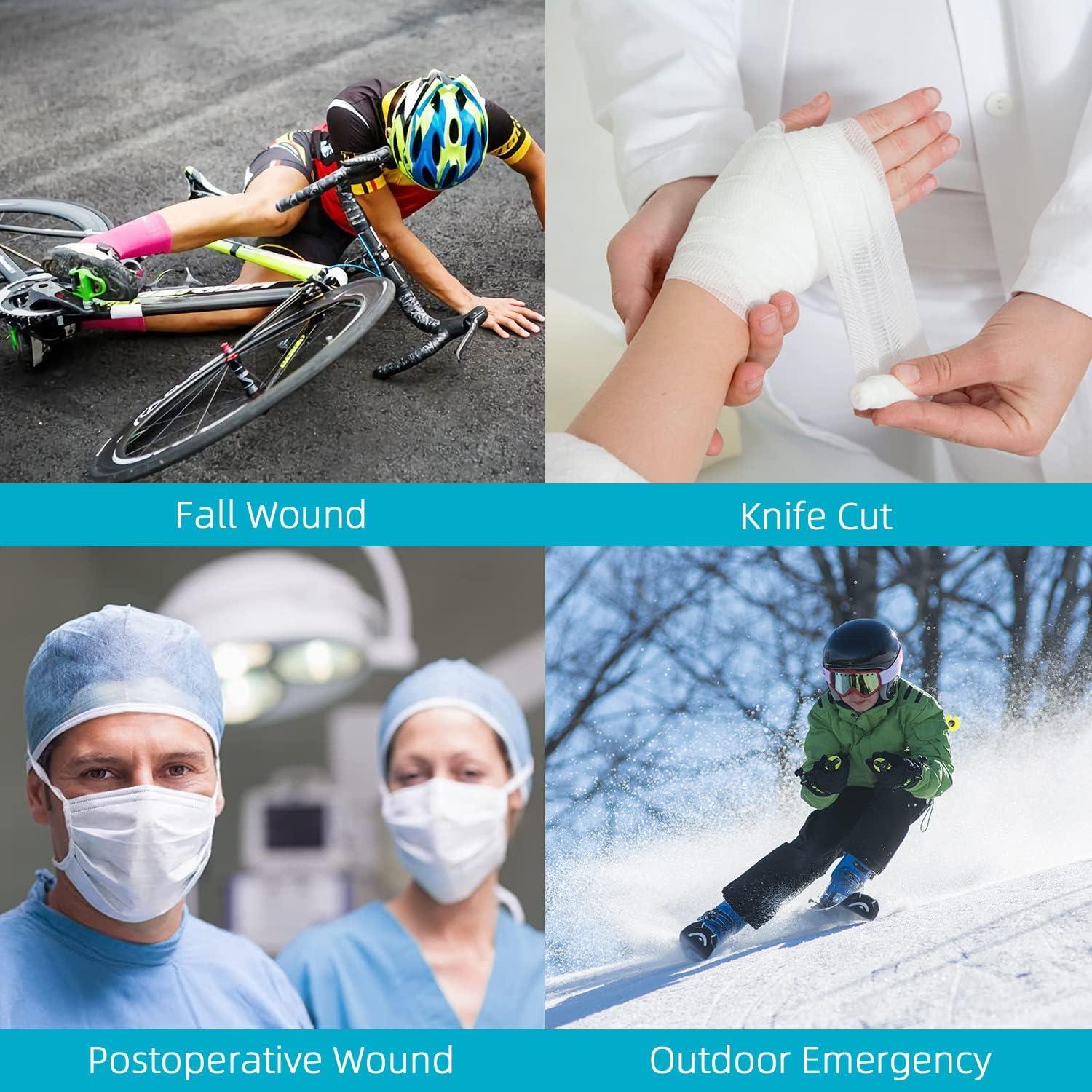 Greetmed Zip Stitch Sutures Butterfly Bandaids - 4 Pcs Laceration ...