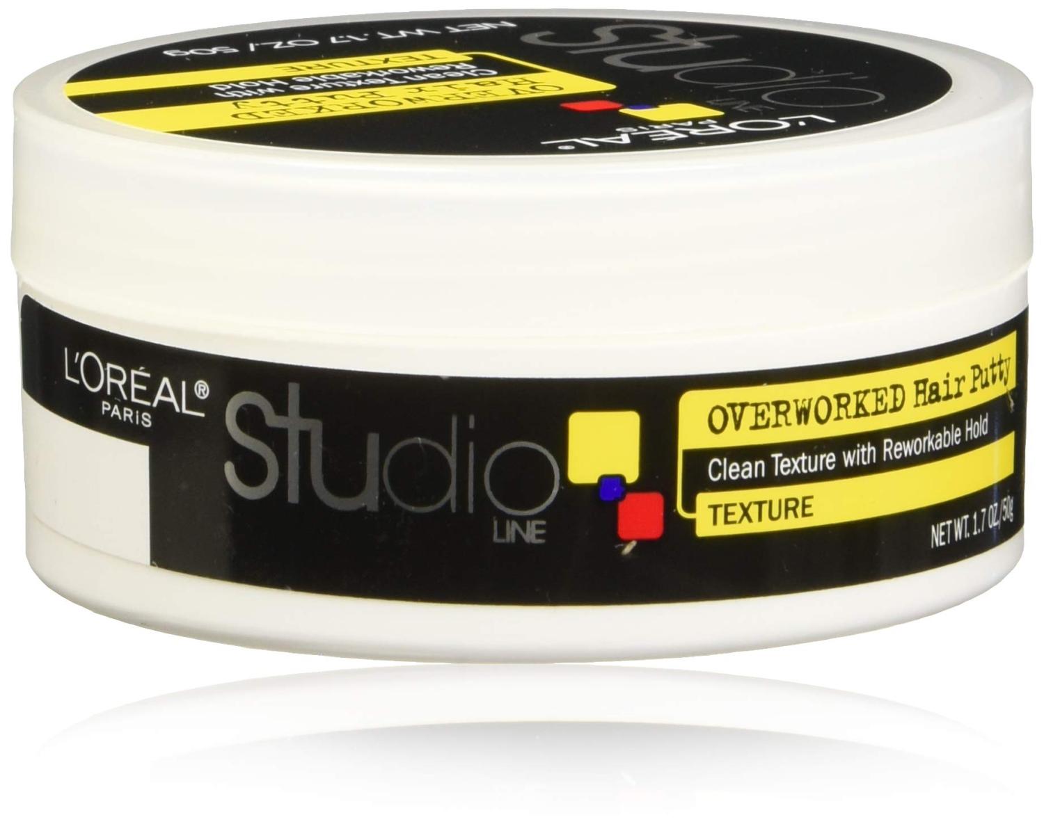 L'Oreal Paris Studio Line Overworked Hair Putty 1.7oz (Pack of 4 ...