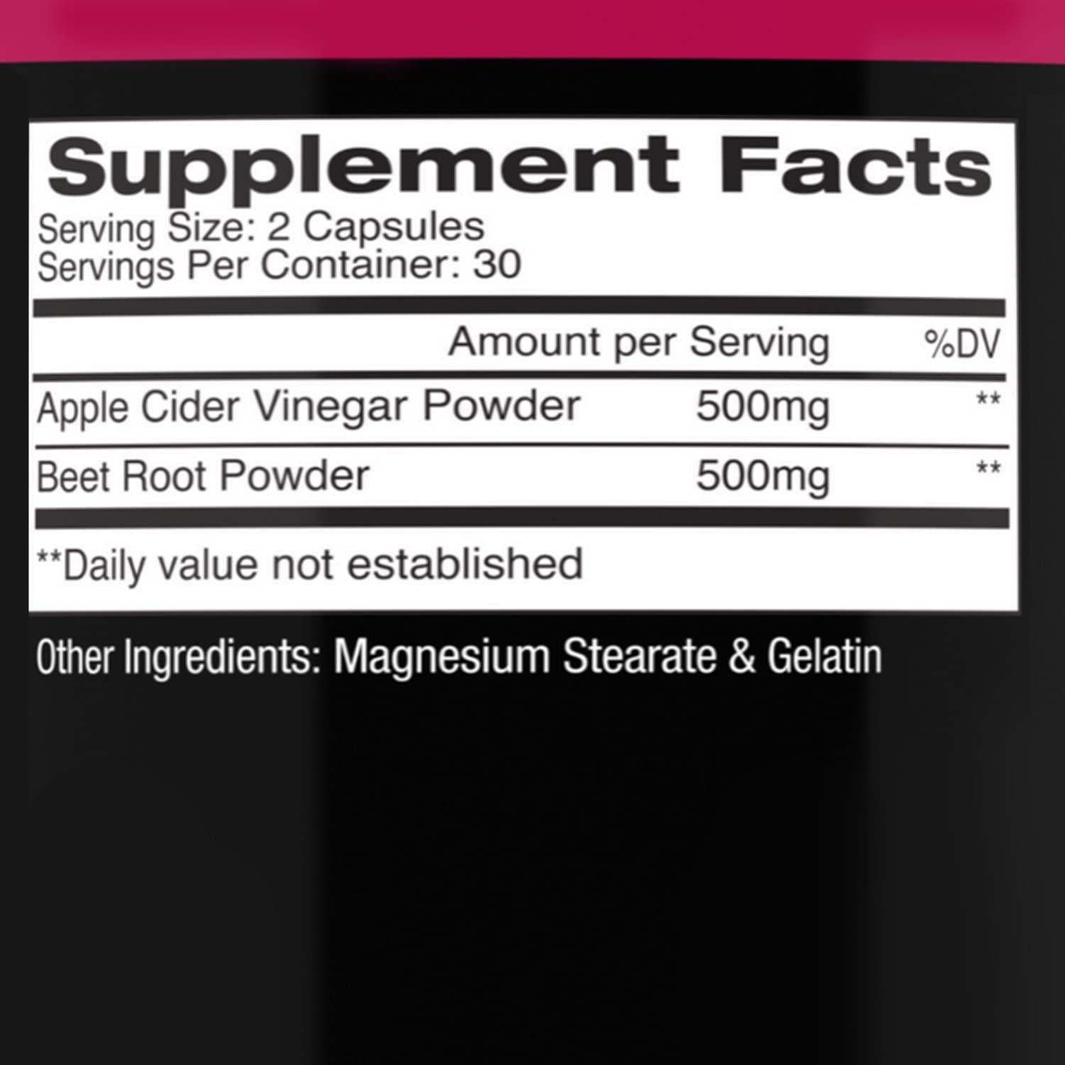 Angry Supplements Apple Cider Vinegar + Beet Root Detox Pills - Nitric ...