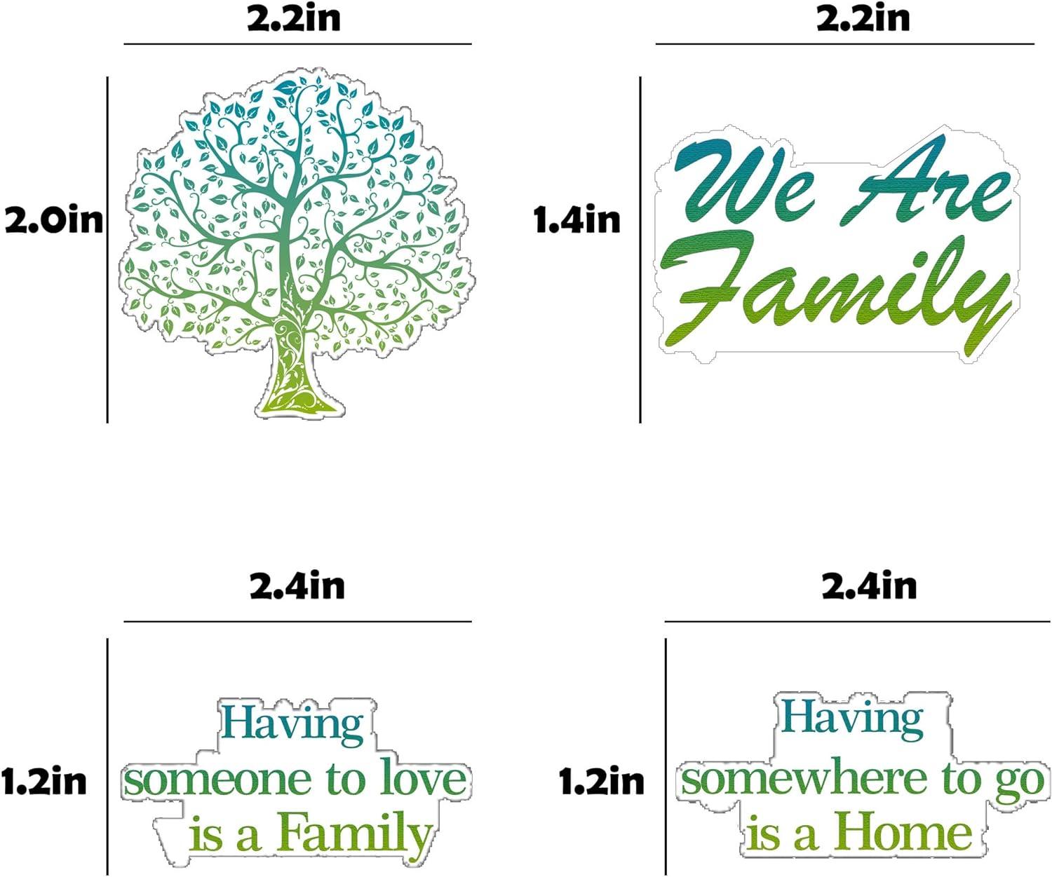 24pcs Family Reunion Cupcake Topper Family Tree Photo Booth Props ...