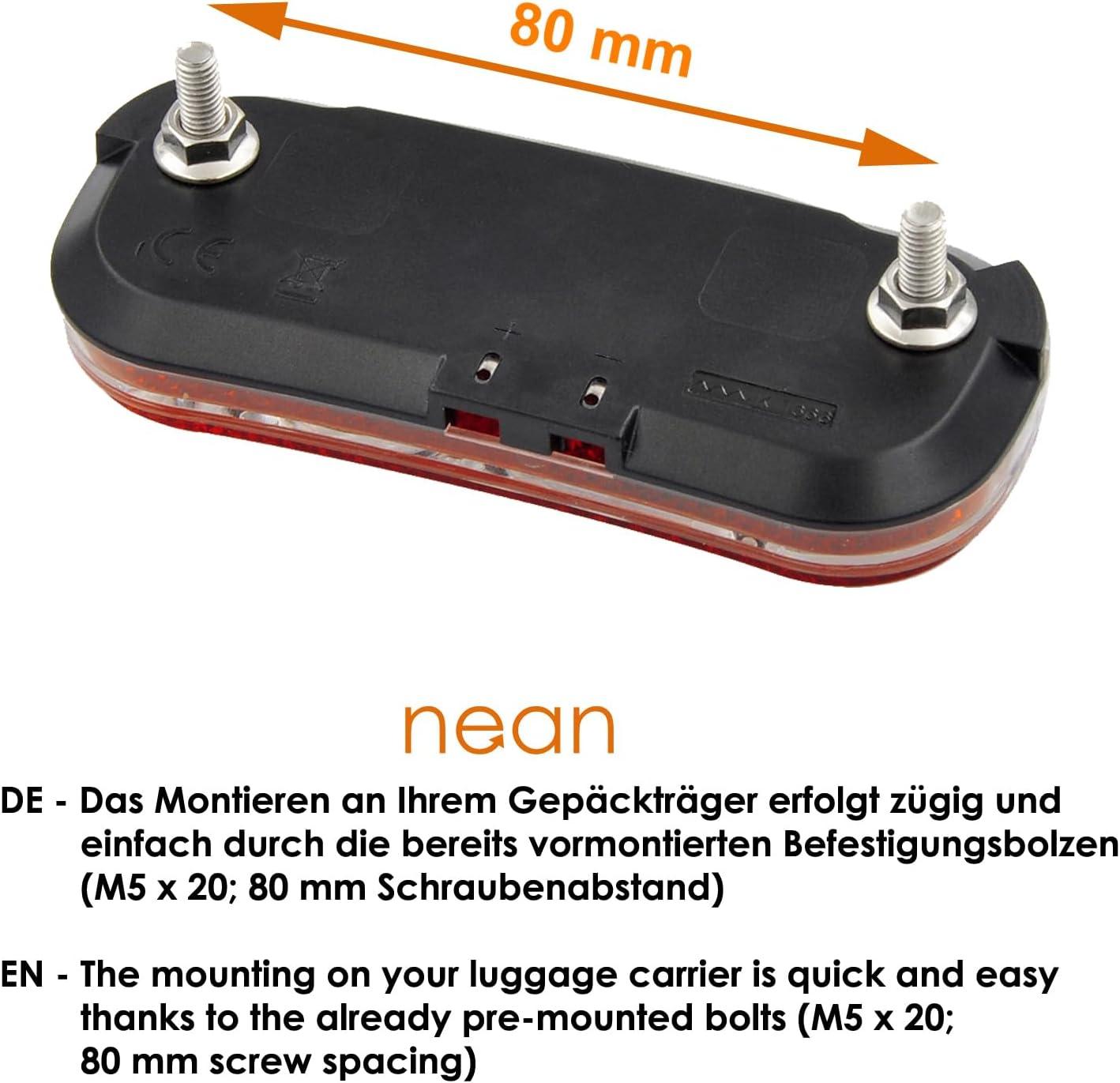 NEAN E-Bike LED Rear Light | StVZO Approved Bicycle Light with ...