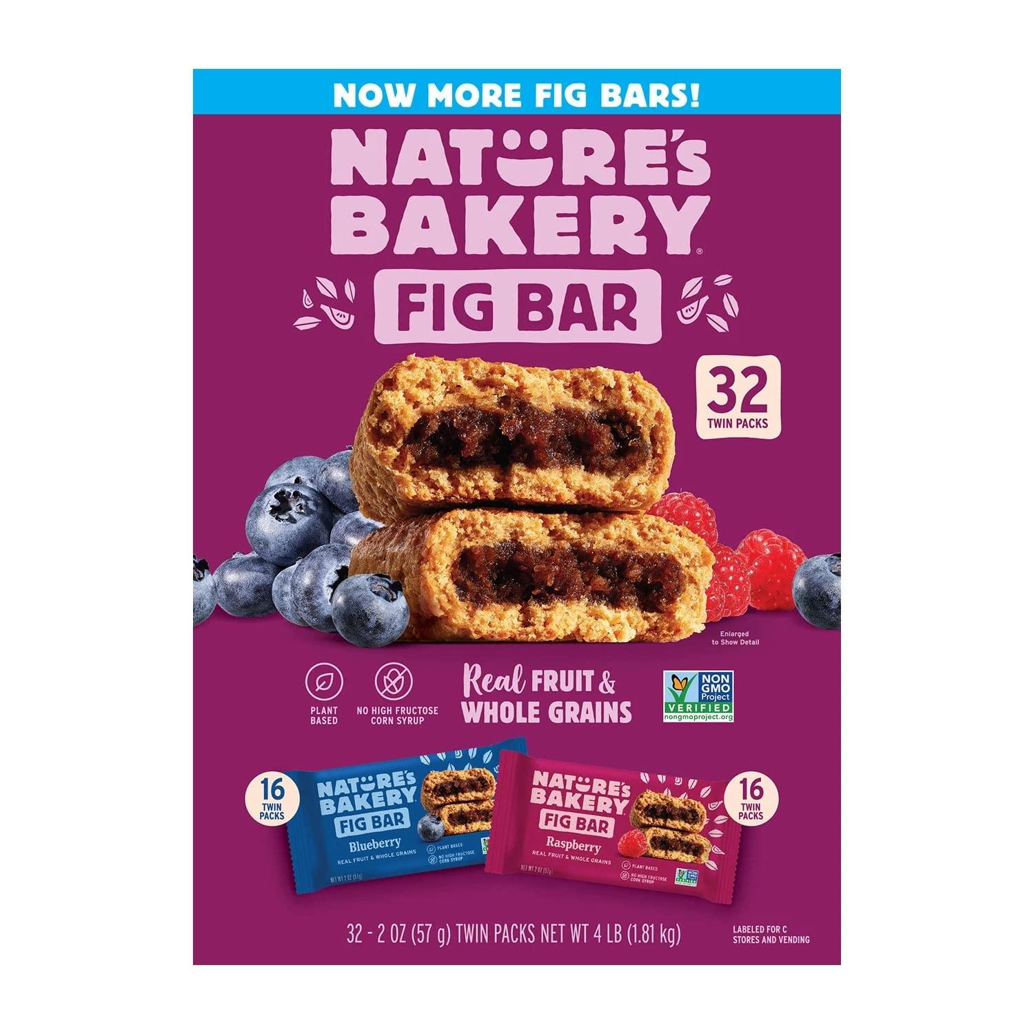 Nature's Bakery Fig Bars Variety Pack - Blueberry & Raspberry - 32 ct ...
