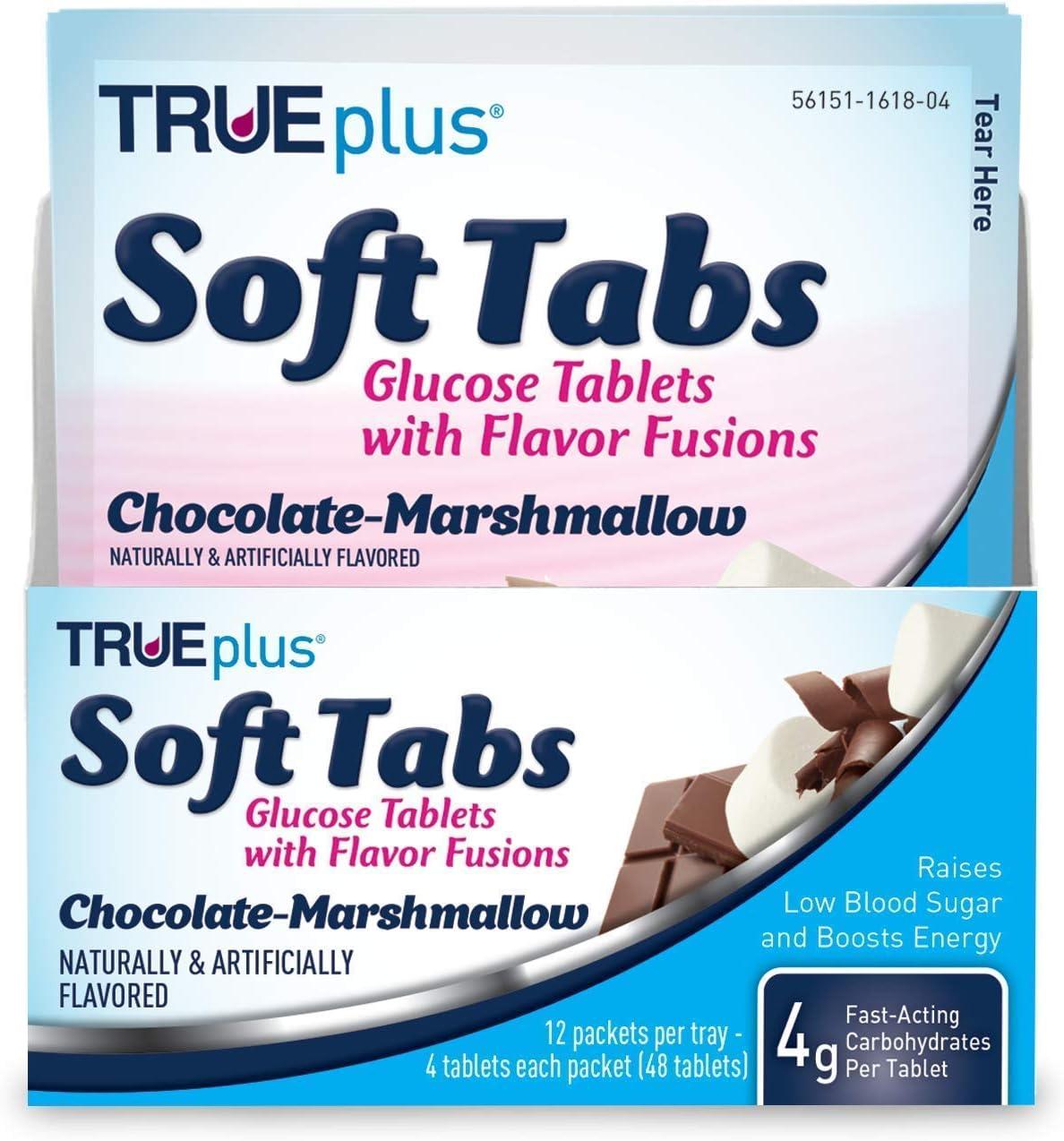 TRUEplus Chocolate Marshmallow Glucose Tablets and 100ct True METRIX ...