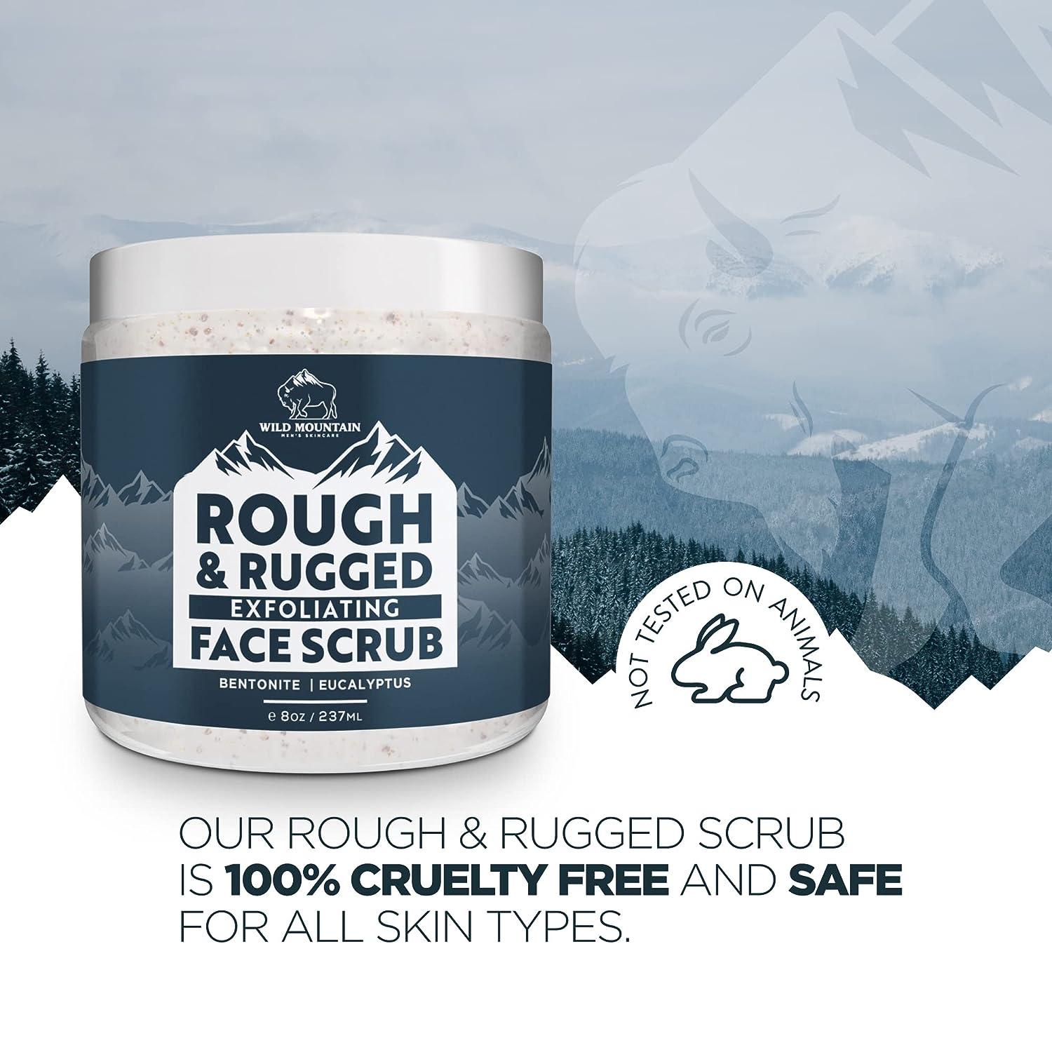 Rugged Face Scrub for Men - Exfoliating Microdermabrasion Facial Wash ...