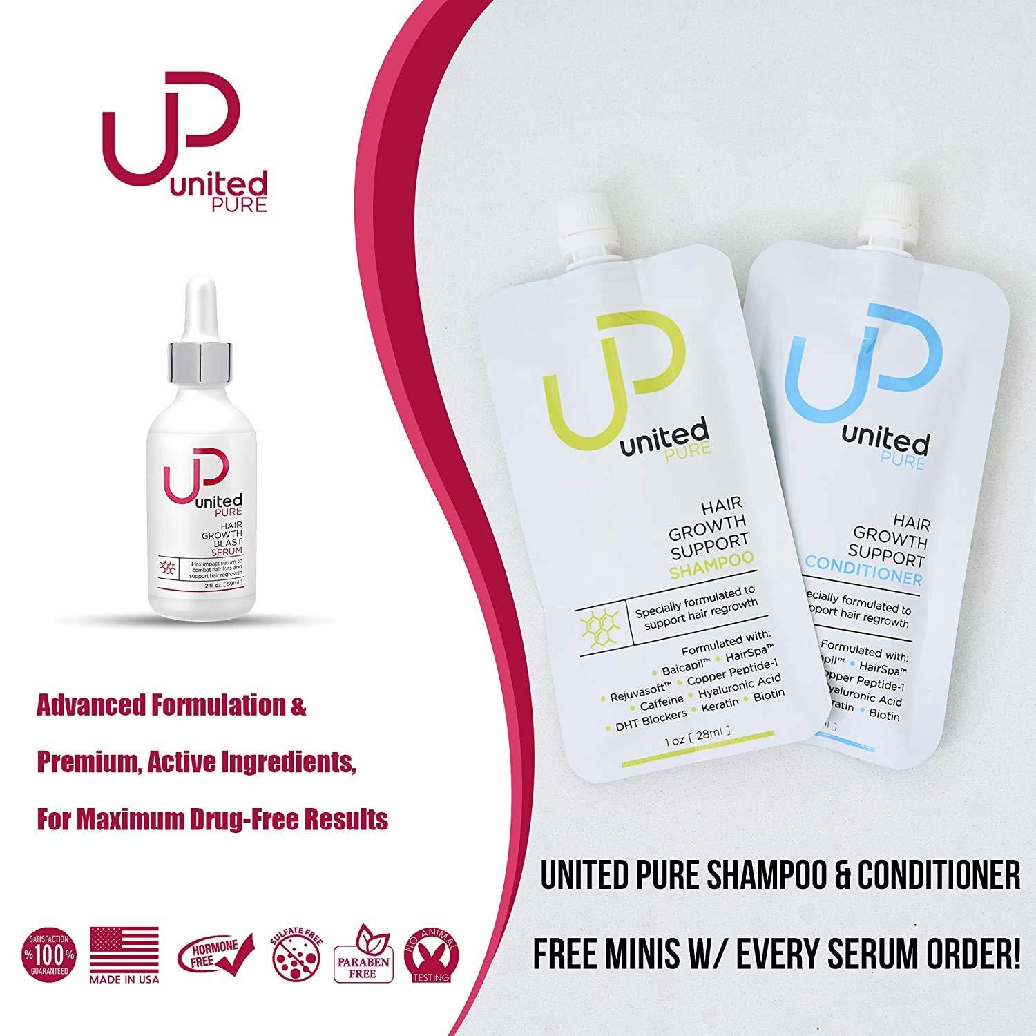 United Pure Hair Growth Serum 2 Oz with AnaGain & 3% Redensyl | Anti ...