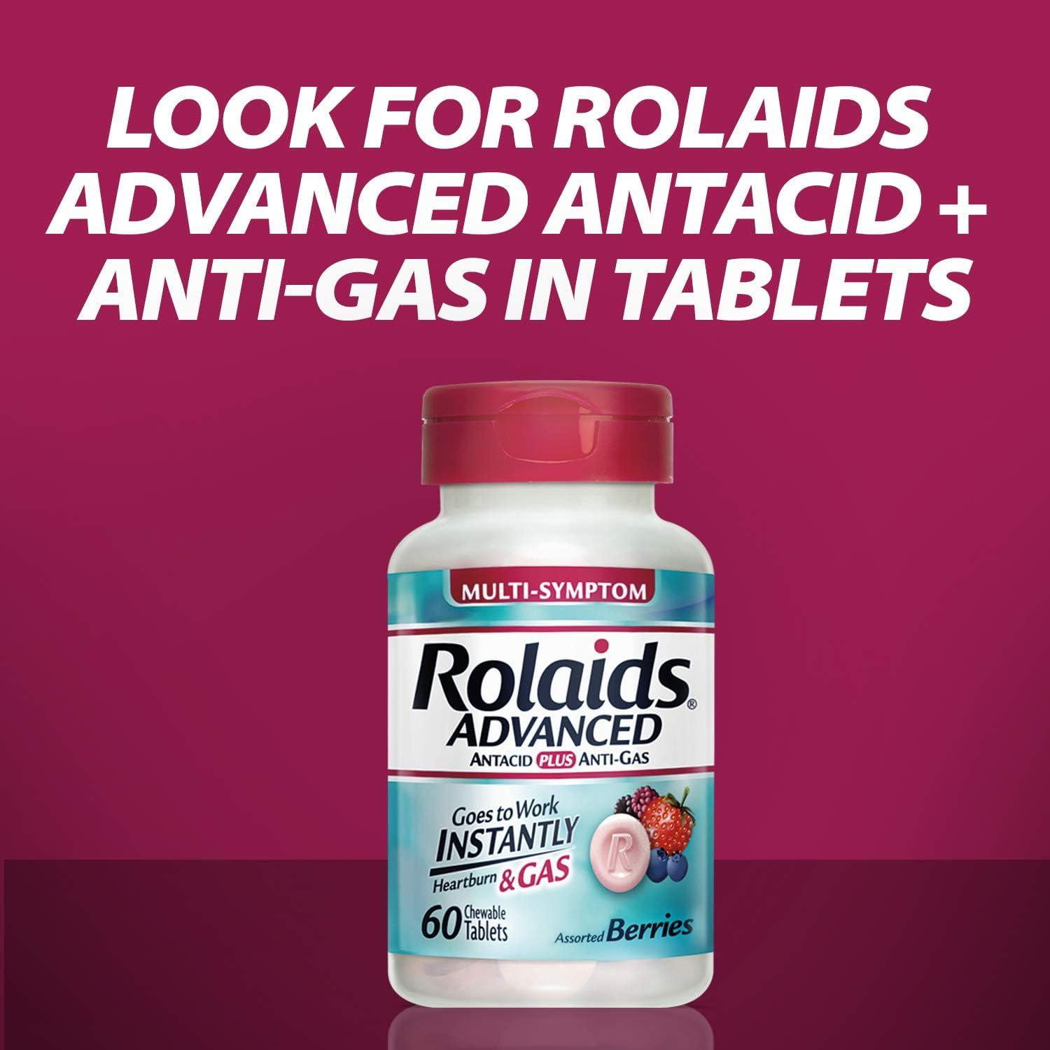 Rolaids Advanced Antacid Plus Anti-Gas Softchews 28ct Mixed Berry ...