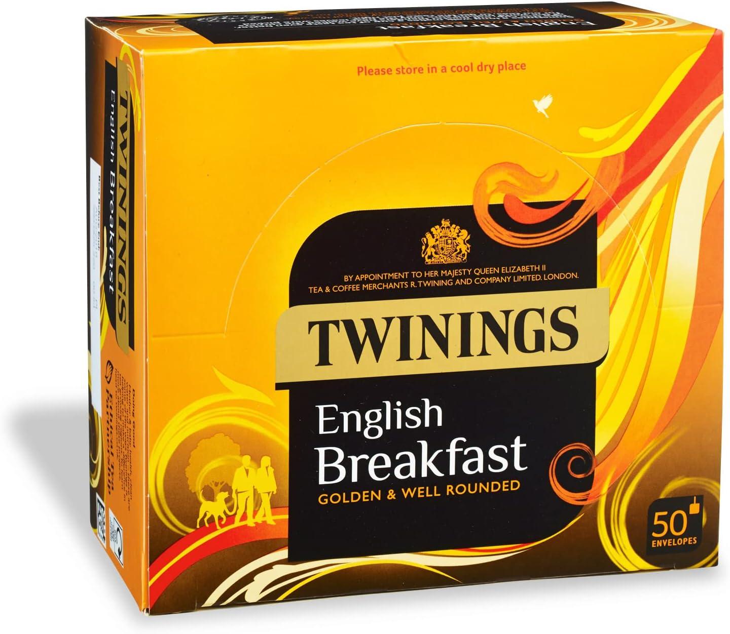 Twinings English Breakfast Tea Enveloped Tea Bags 6 Boxes of 50 ...