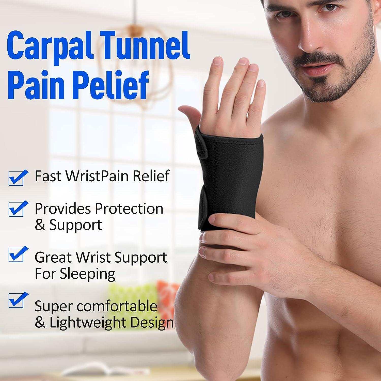 Fereesaoi Carpal Tunnel Wrist Brace Night Support - Left Hand Wrist Splint for Carpal Tunnel ...