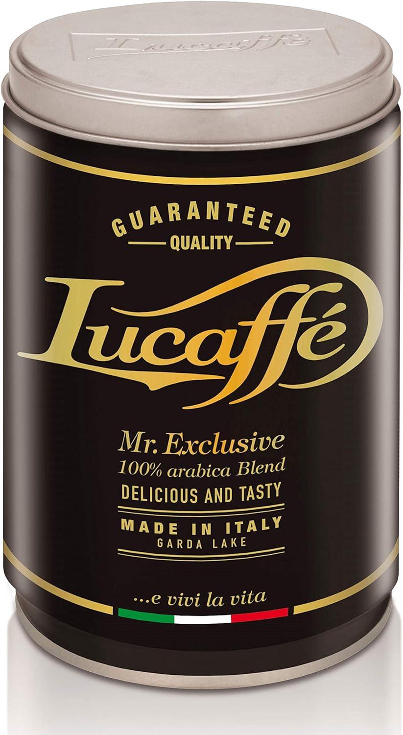 LUCAFF Mr. Exclusive Arabica coffee beans 250gr x 12 steel can coffee beans Arabica origin South ...