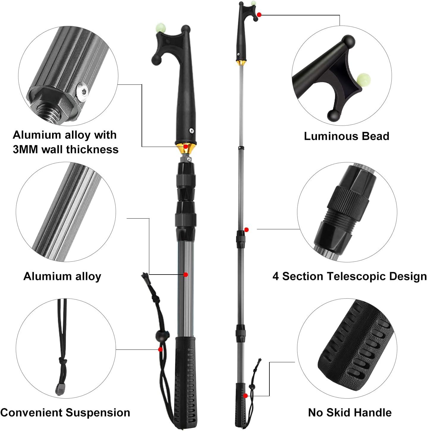 Sanlike Telescopic Boat Hook 55 - Durable, Rust-Resistant with Luminous ...