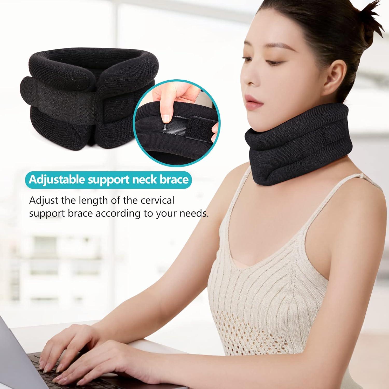 RESTCLOUD Neck Brace for Neck Pain Relief Cervical Collar for Sleeping ...