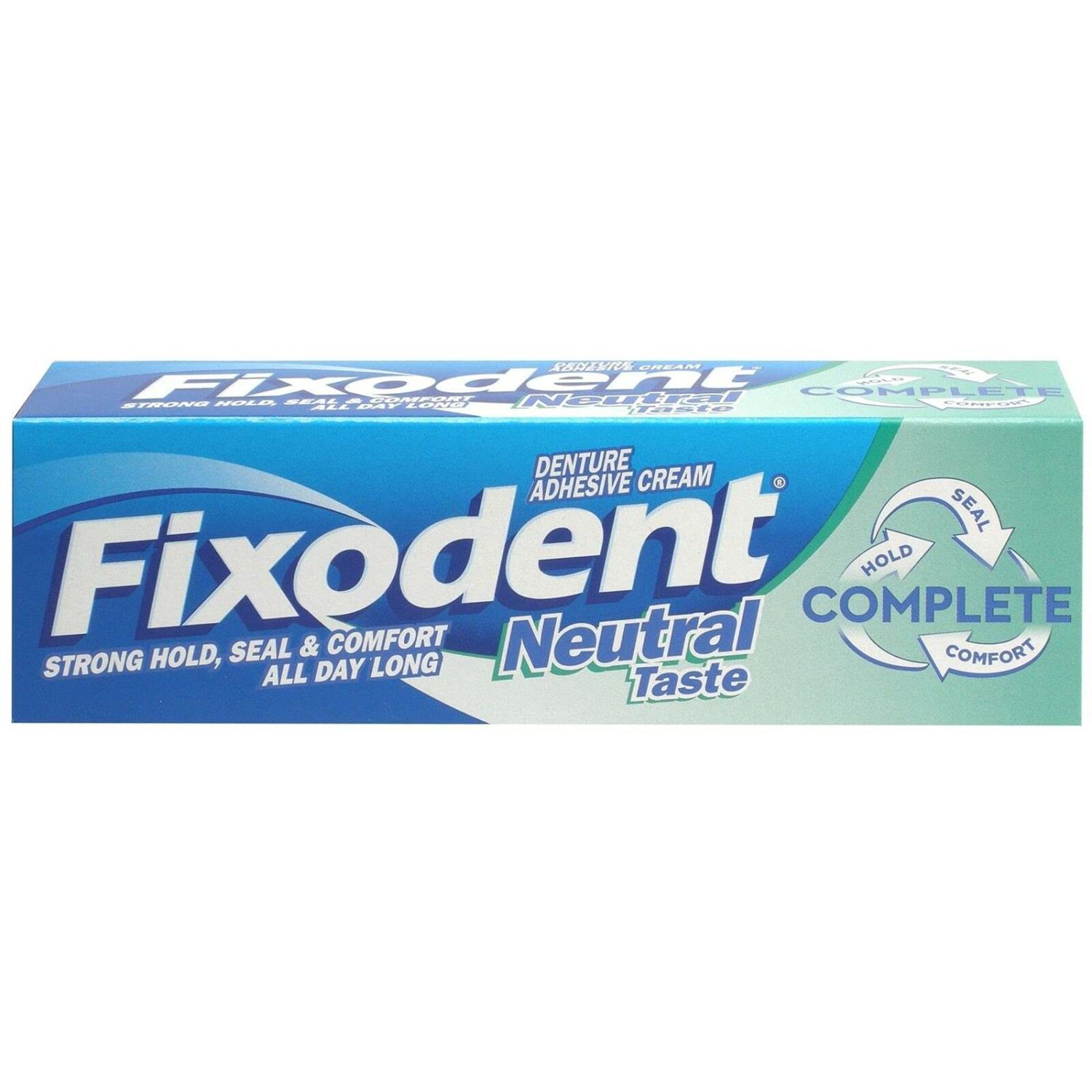 Fixodent Neutral Denture Adhesive Cream - Secure Hold for Neutral ...