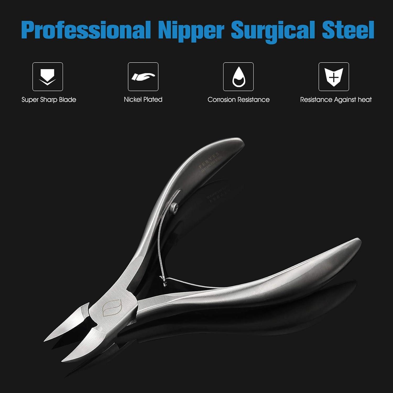 FERYES Heavy Duty Toe Nail Clippers for Thick & Ingrown Nails ...