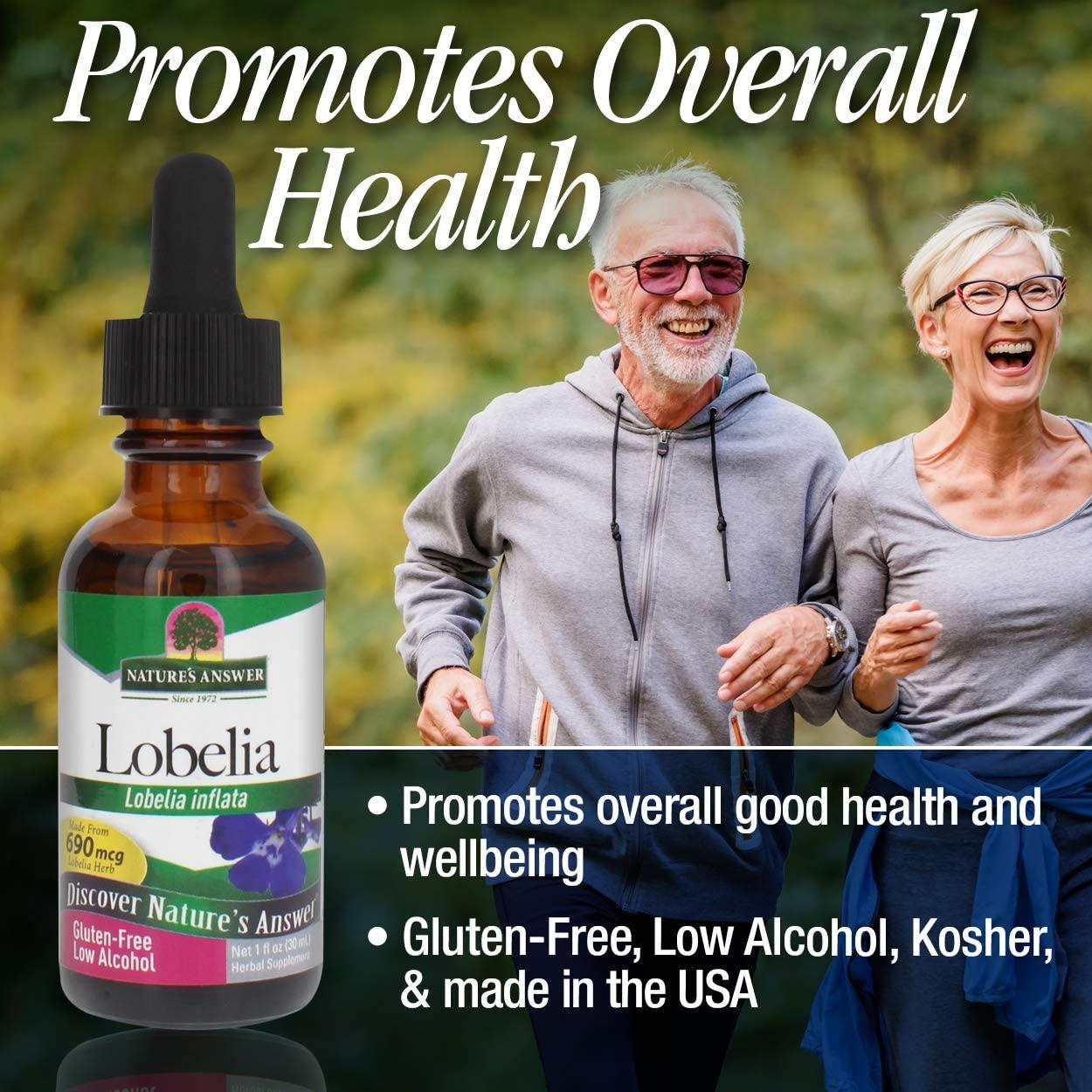 Lobelia Herb Supplement - Natureâ€™s Answer 1 FL Oz | Gluten & Alcohol ...