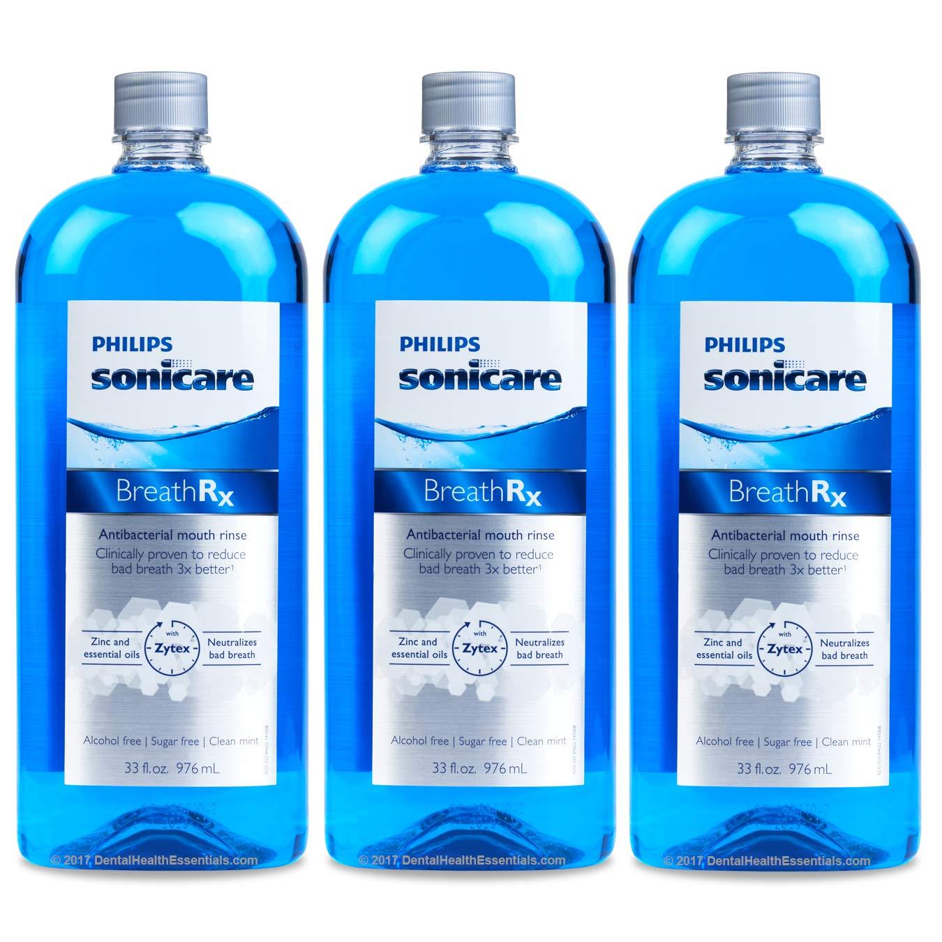 Phillips Sonicare BreathRx Anti-Bacterial Mouth Rinse - 3x33 oz Economy ...