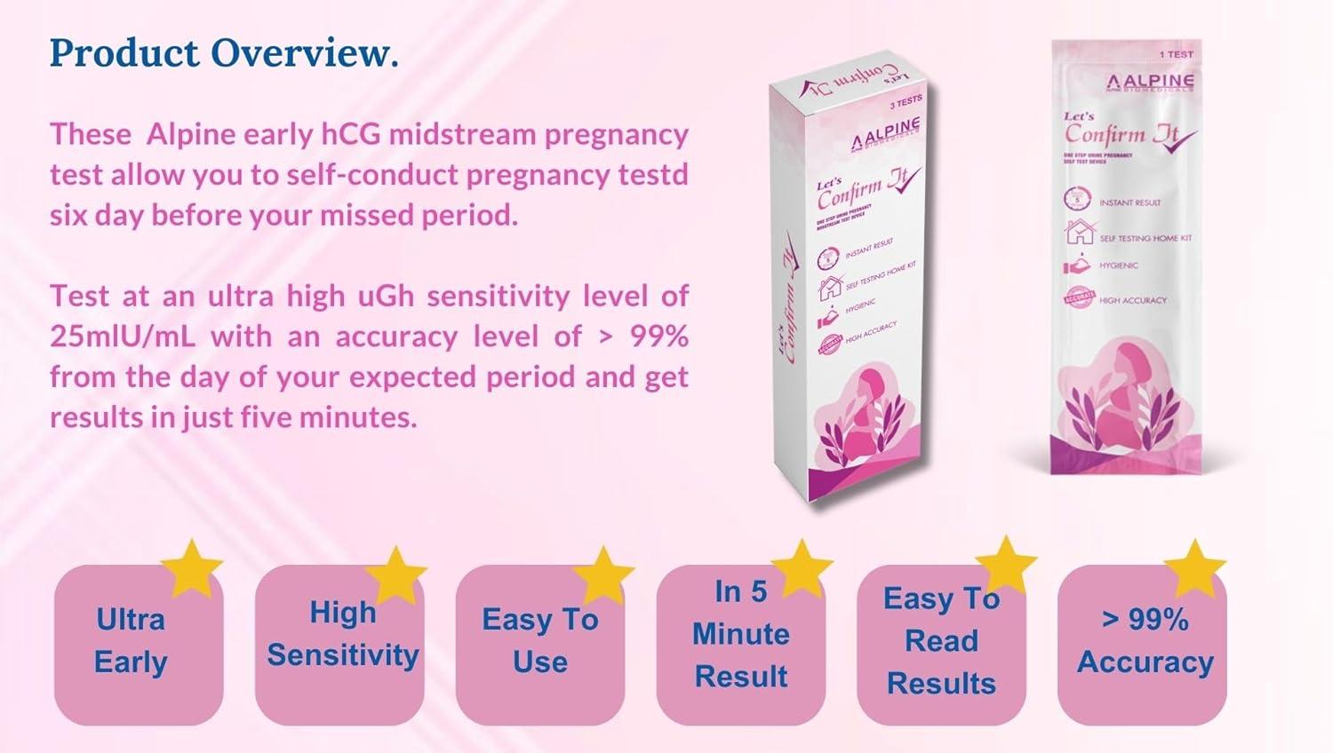 Let's Confirm It Repid Detection Midstrem Pregnancy Test Home Pregnancy ...