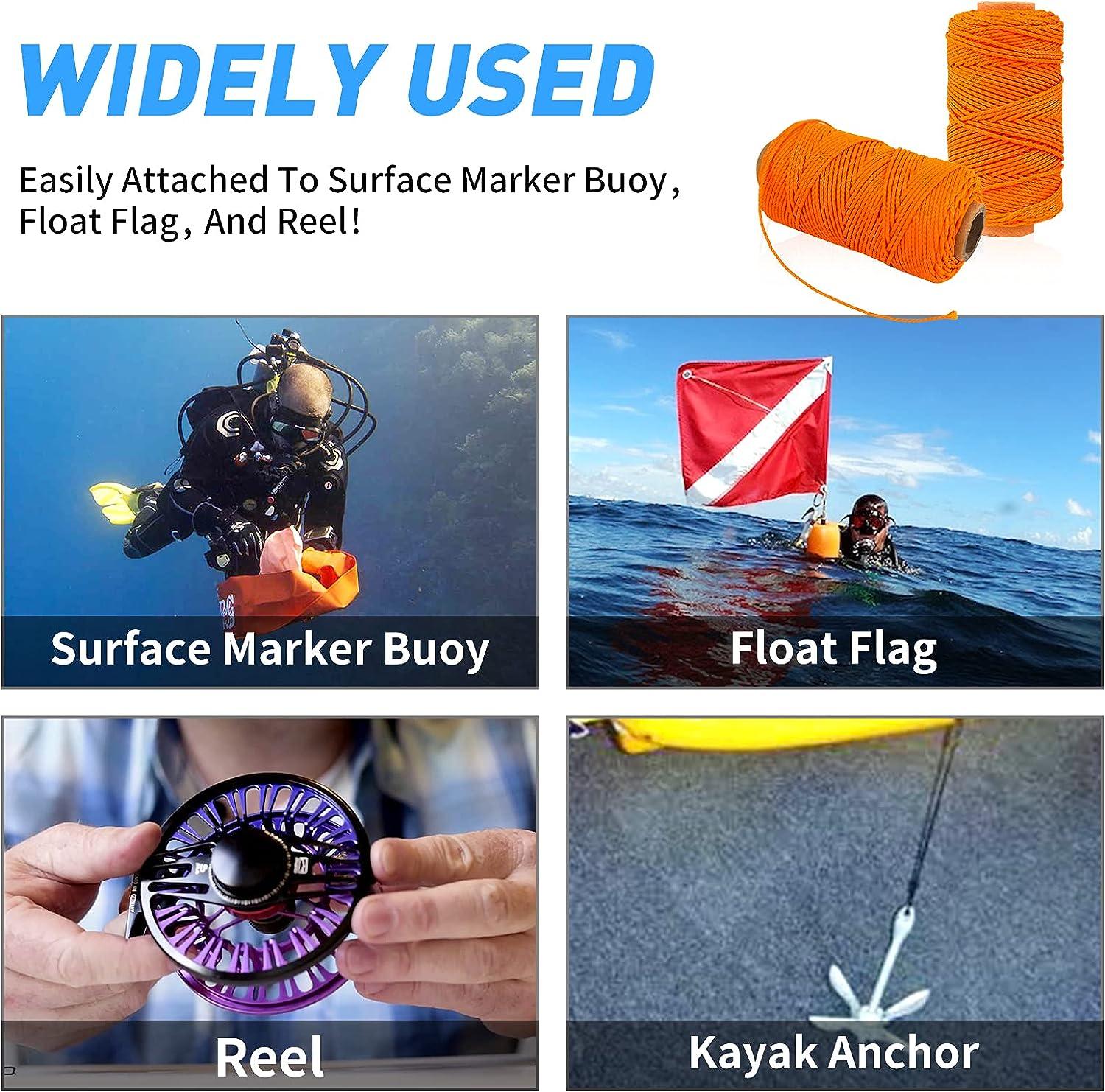 Pluzluce 150ft Scuba Diving Reel Line Replacement - 2mm High Strength ...