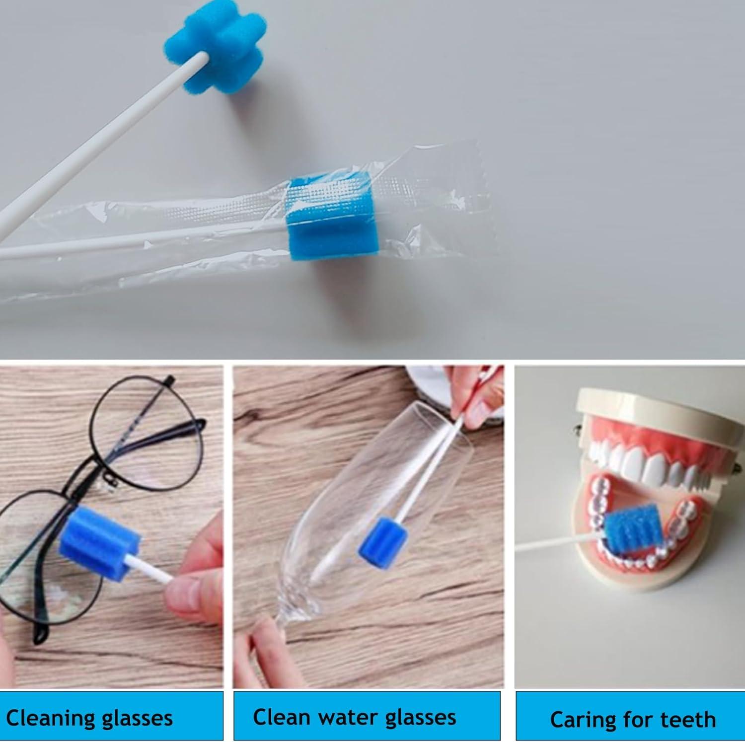 Disposable Sterile Cotton Mouth Swabs - 40PCS Oral Care Sponges for ...