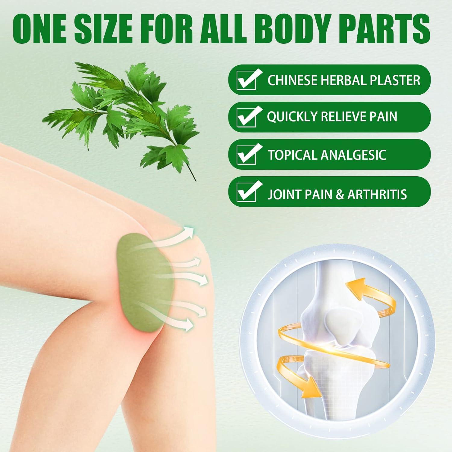 Wormwood Herbal Knee Pain Relief Patches - 40Pcs for Knee, Neck ...