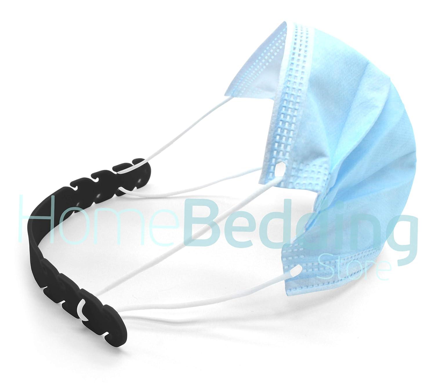 5 Pcs Anti-Tightening Face Mask Strap Extender Mask Holder Black (5x ...