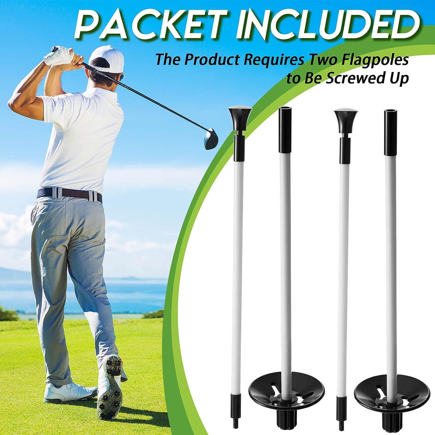 Set of 3 Portable Fiberglass Golf Putting Green Flagsticks - 3 Feet ...