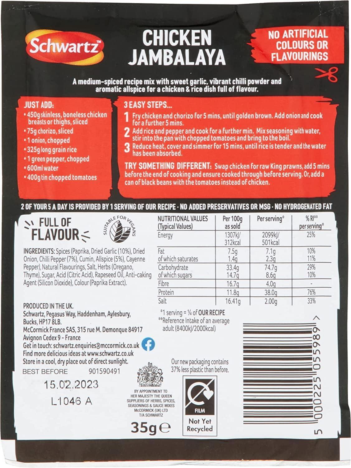 Chicken Jambalaya Packet Mix 35G - Pack of 12 | Buy Now with Express ...