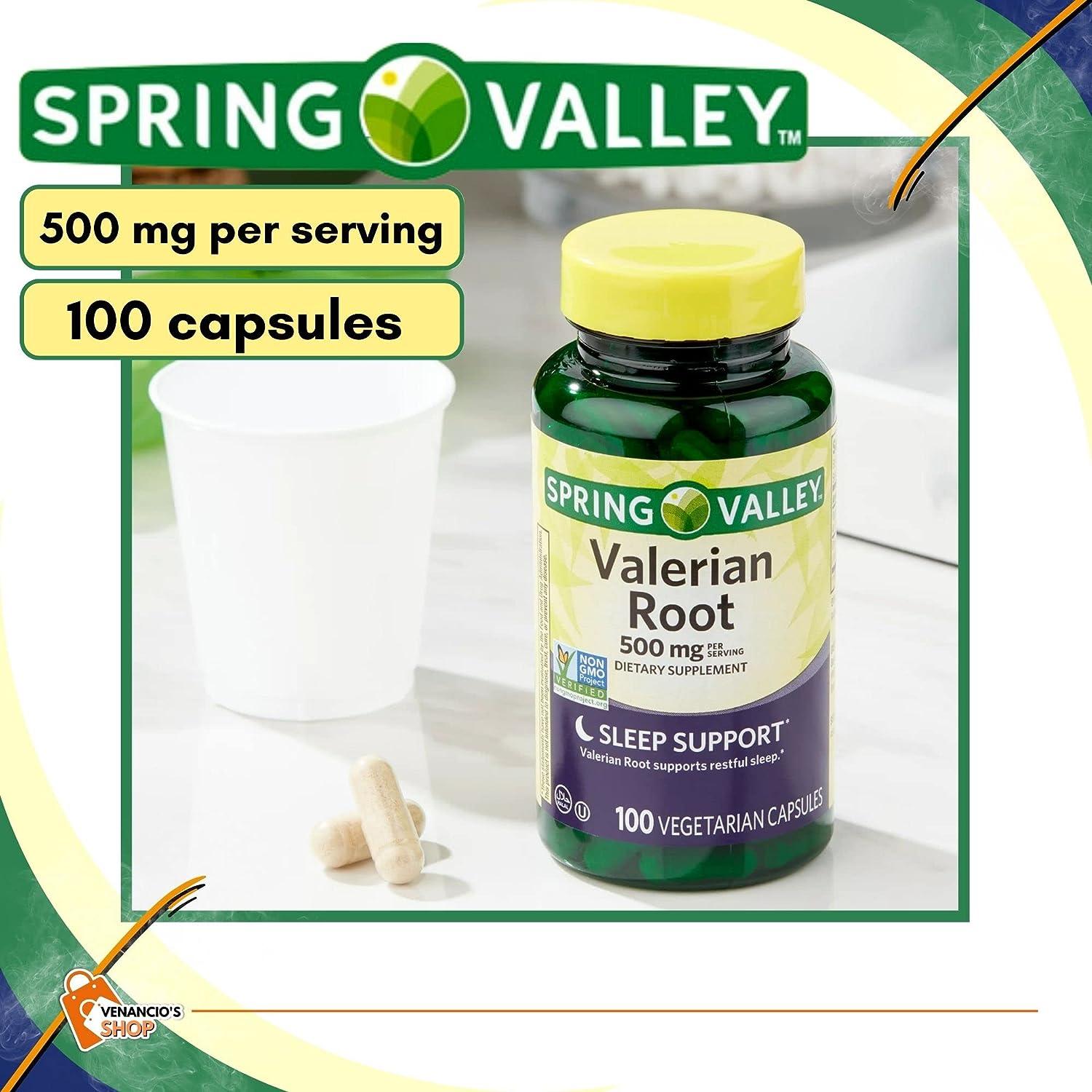 Valerian Root 500mg | 100 Vegan Capsules for Sleep Support | Dietary ...