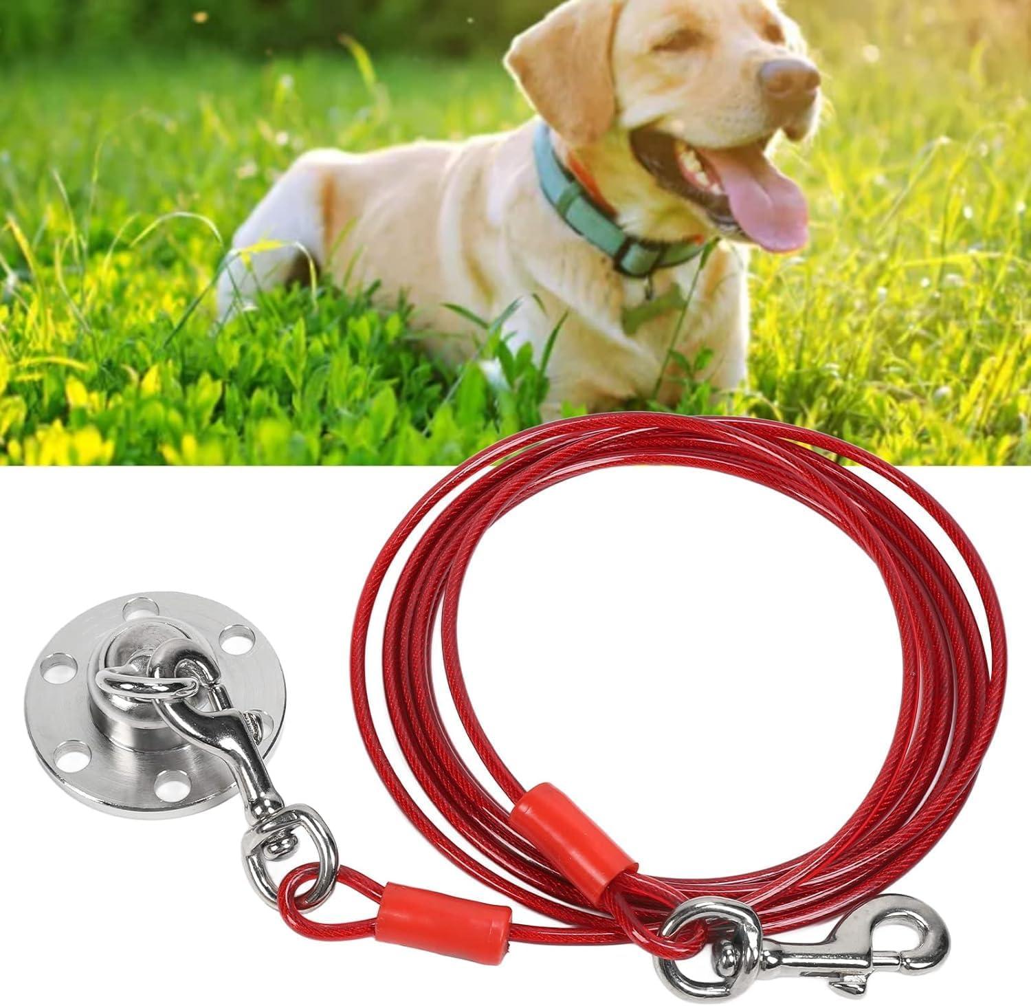 Qcwwy Stainless Steel Dog Anchor | 360 Rotatable Rust-Free 5m Cable for ...