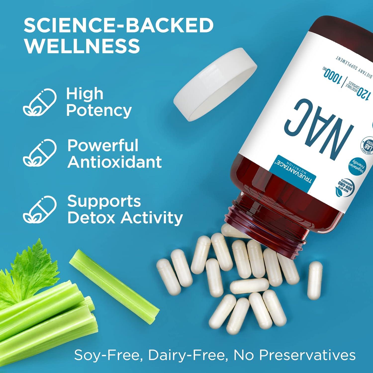 NAC Supplement 1000mg - Antioxidant Support for Liver Health & Detox ...