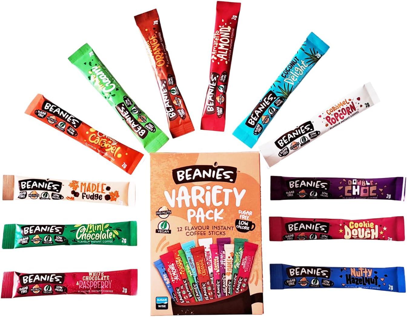 Beanies Mixed Flavour Instant Coffee - Irish Cream Chocolate Orange ...