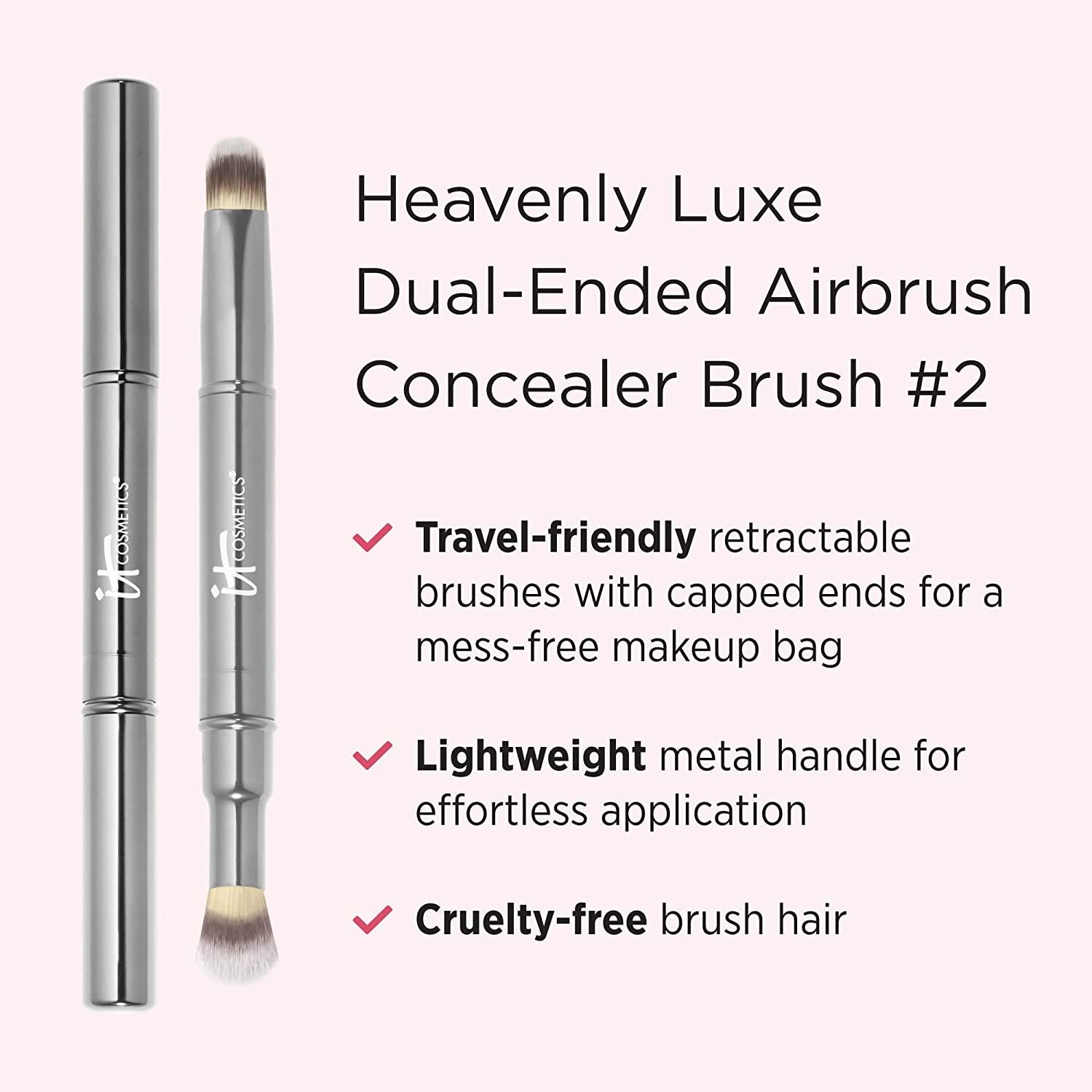 IT Cosmetics Heavenly Luxe Dual Airbrush Concealer Brush #2 - 2-in-1 ...