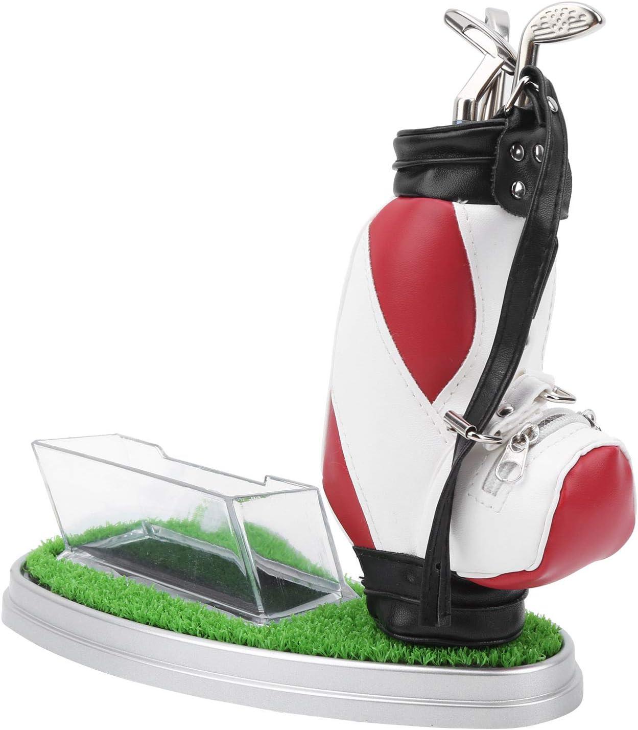 Keenso Desktop Golf Pen Set - Mini Golf Club Pen Holder with Clock ...