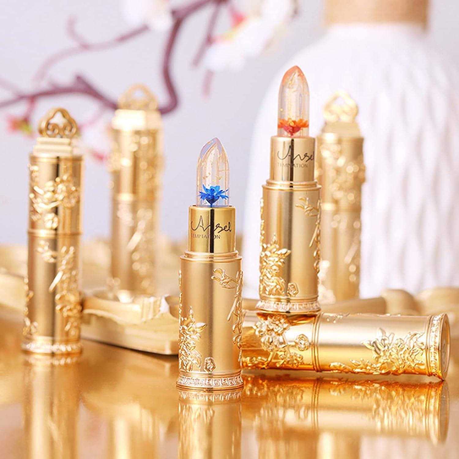 Miaritick Crystal Flower Lip Balm - Color Changing Jelly Flower ...