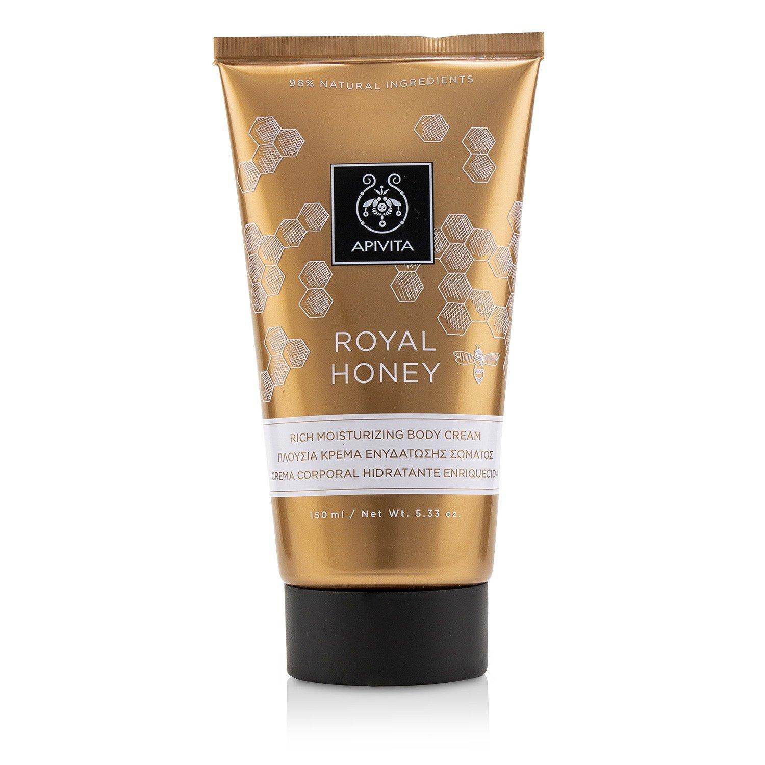 Apivita Royal Honey Body Cream 150 ml - Nourishing & Moisturizing Body Lotion for All Skin Types ...