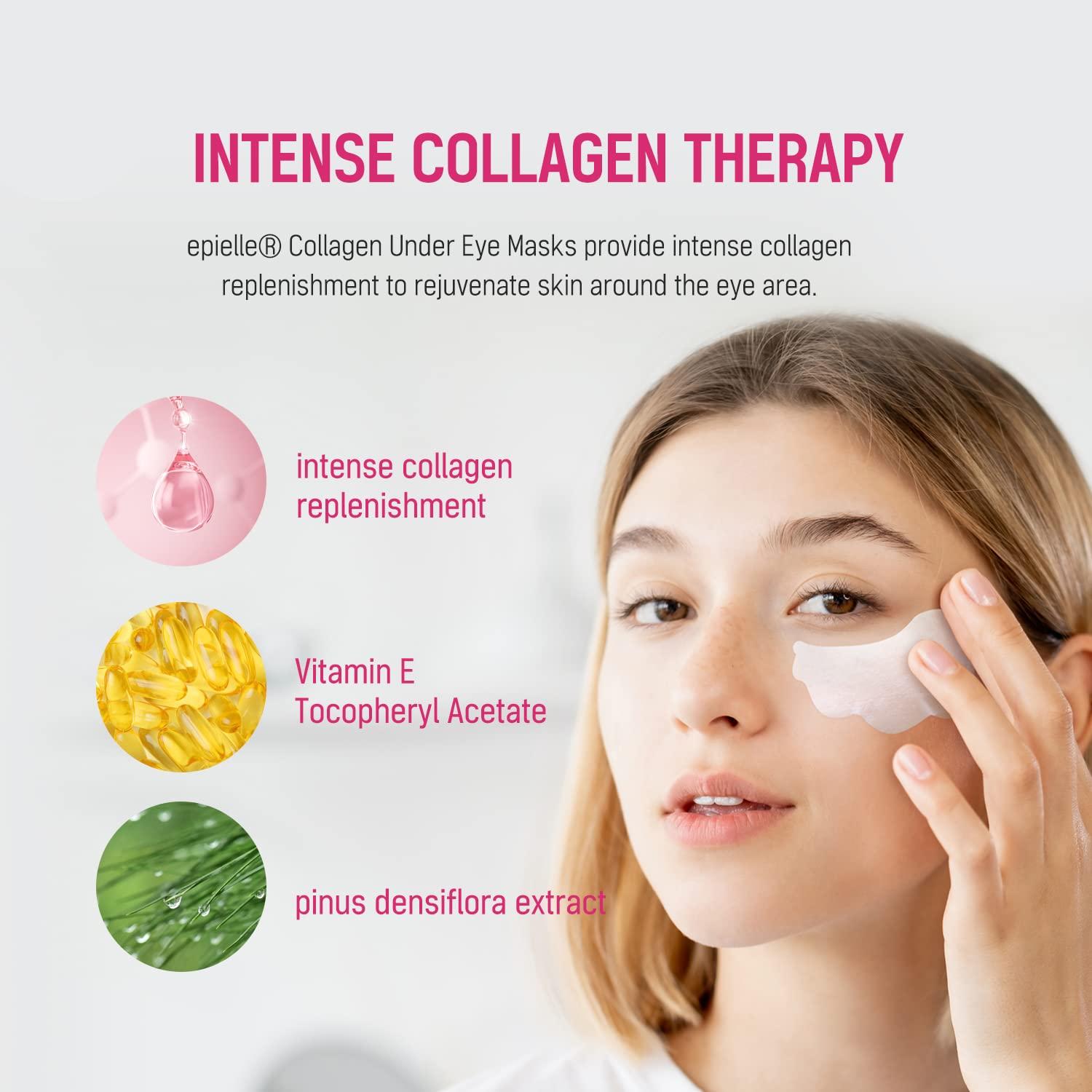 Epielle Collagen Under Eye Mask (60 Sheets) - Dark Circles and ...